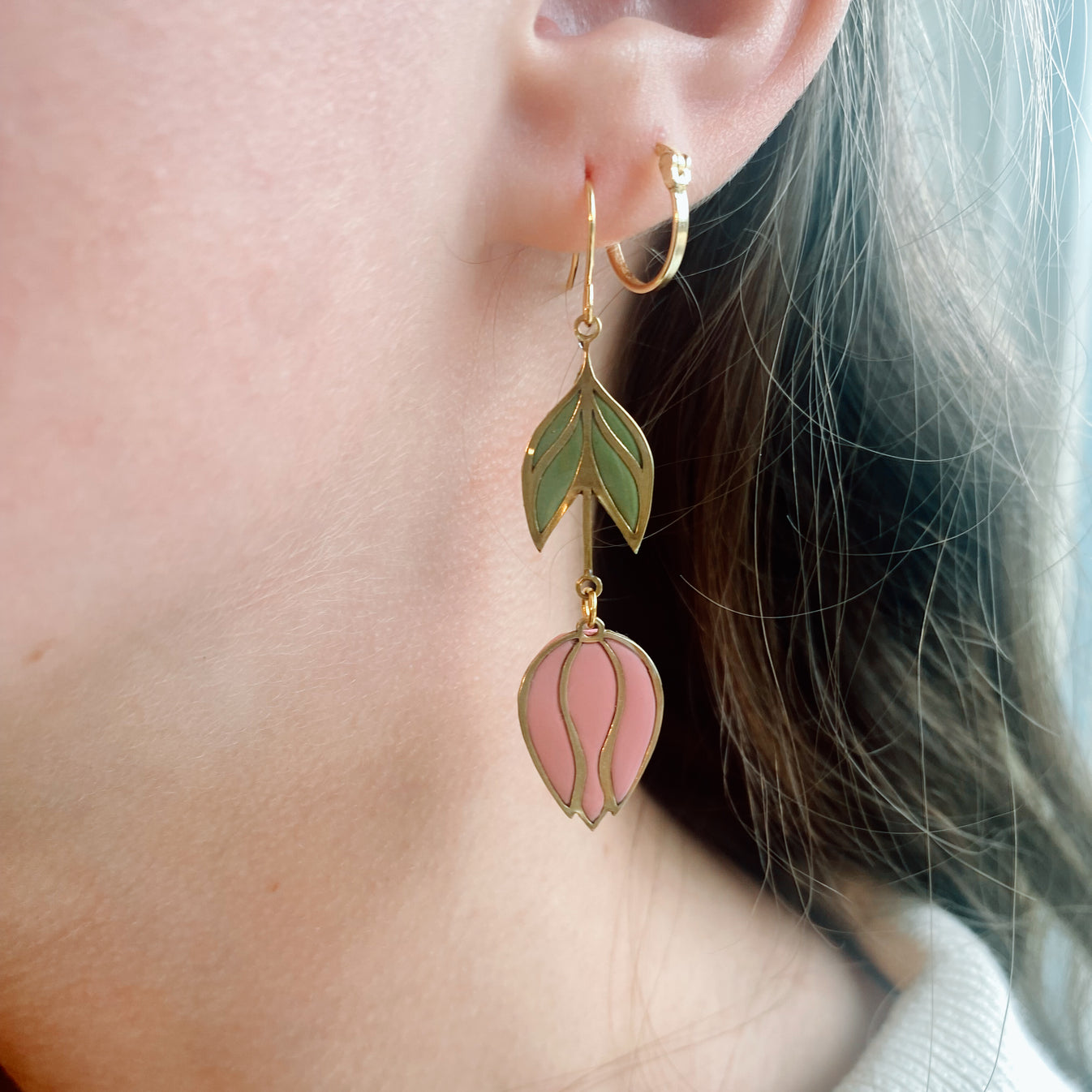 Blue Tulip Earrings – Dear June Jewelry
